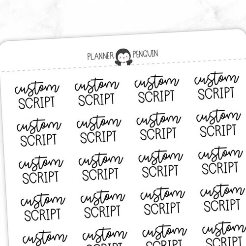 Script Stickers Planner Stickers - Etsy
