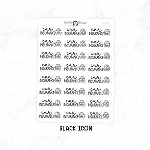 Car Insurance - Script Stickers | Typography Stickers | Matte Removable ...