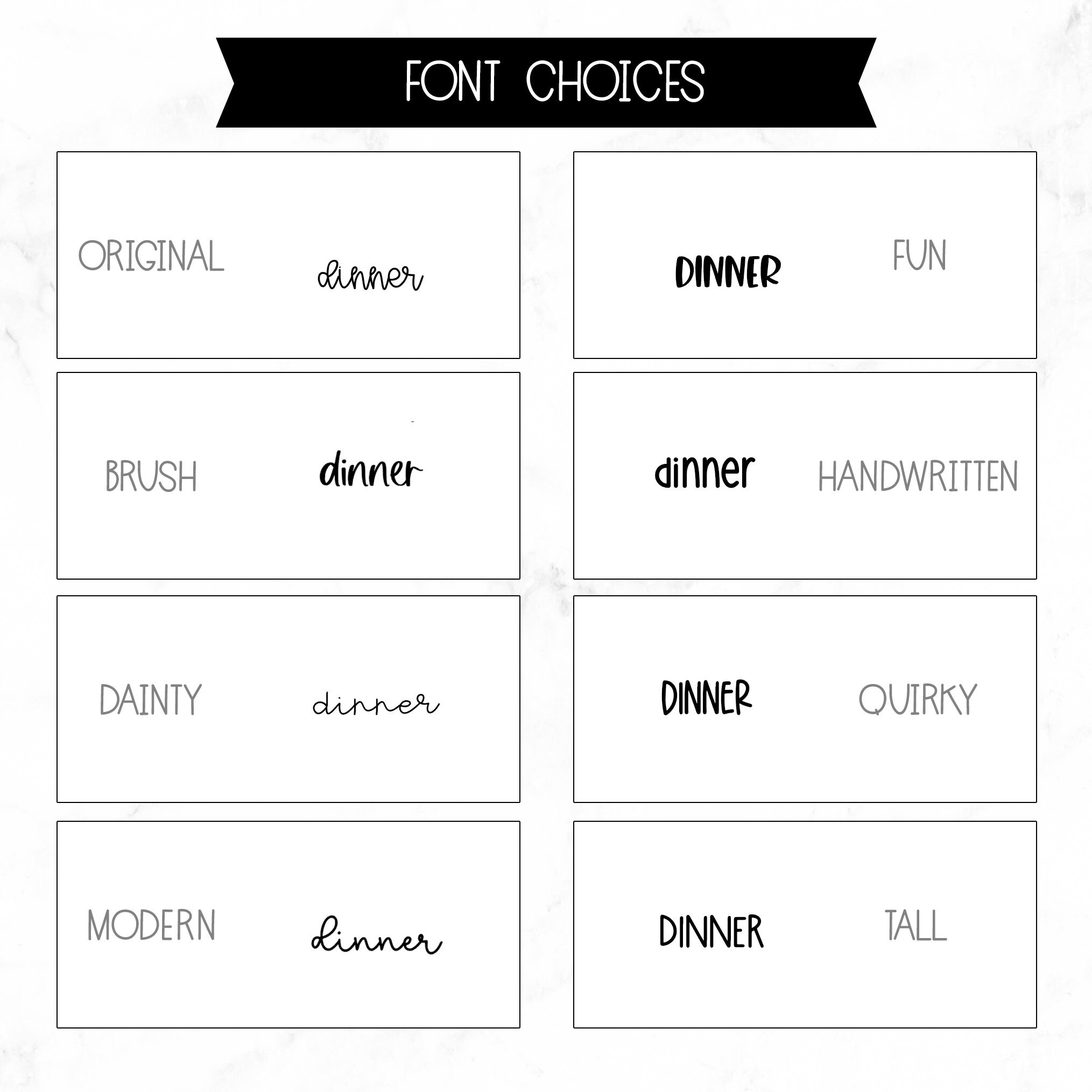 Dinner Script Stickers Typography Stickers Matte | Etsy