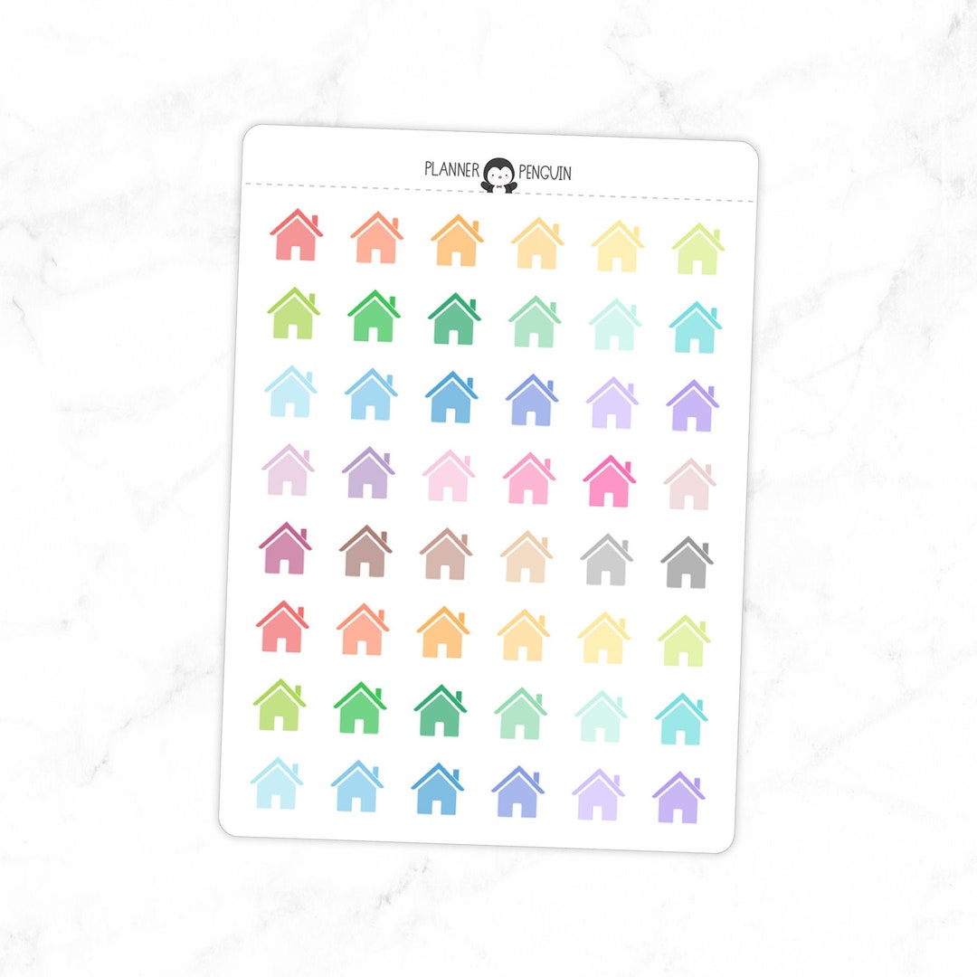 House - Icon Planner Stickers | Multi Color Stickers | Matte Removable ...