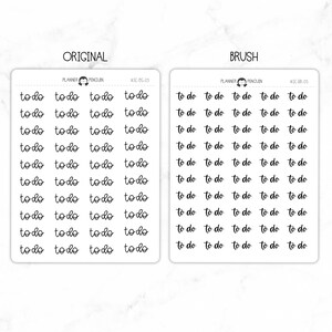 To Do - Script Stickers | Typography Stickers | Matte Removable ...