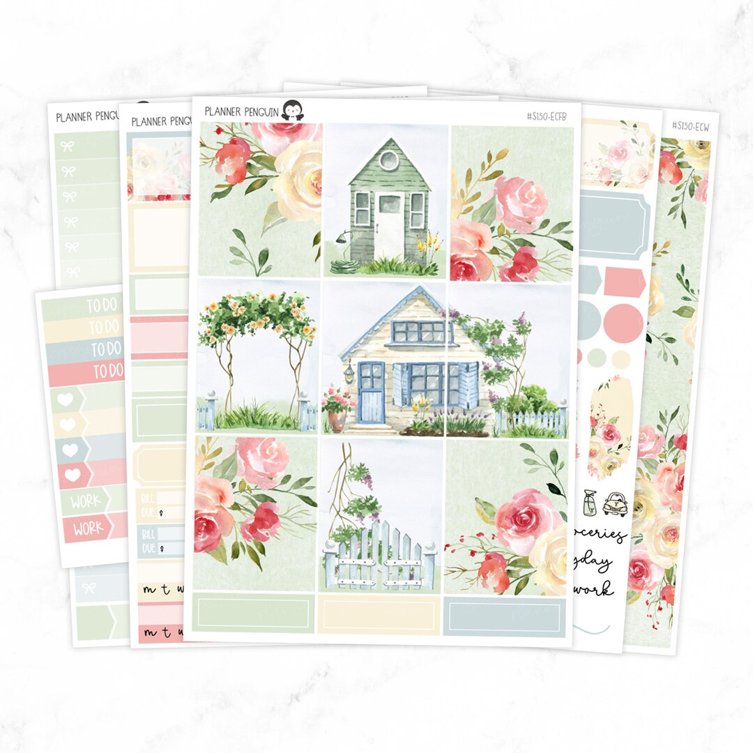 Farmhouse Weekly Kit Stickers for Vertical Planner or Happy Planner ...