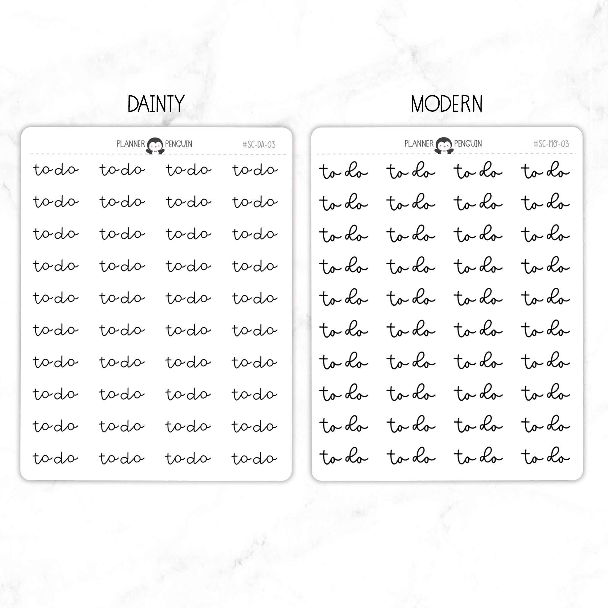To Do - Script Stickers | Typography Stickers | Matte Removable ...