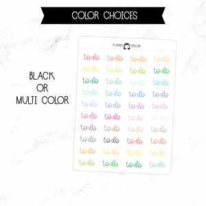 To Do - Script Stickers | Typography Stickers | Matte Removable ...