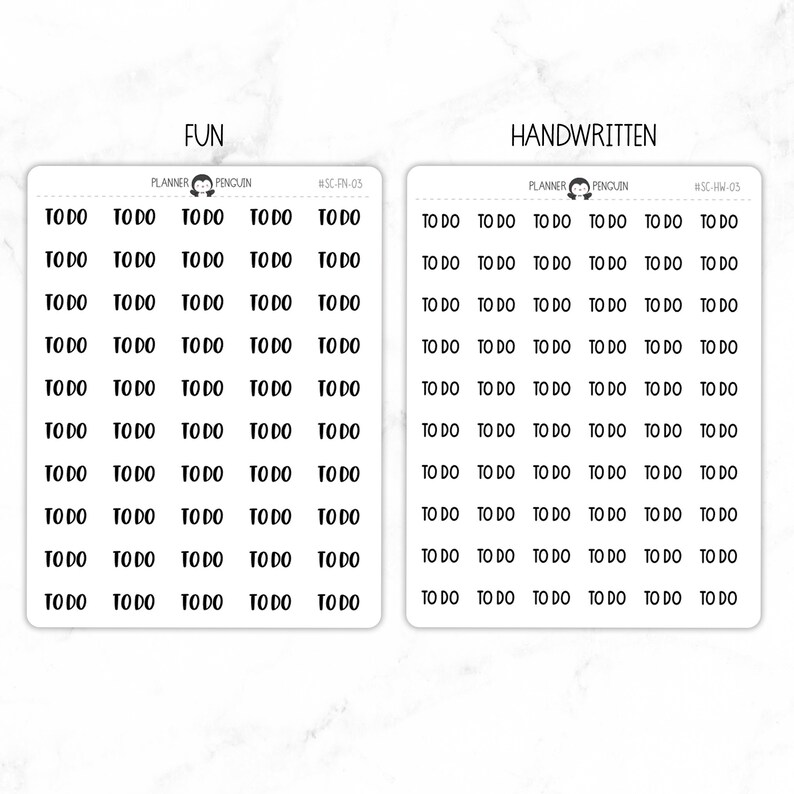 To Do - Script Stickers | Typography Stickers | Matte Removable ...