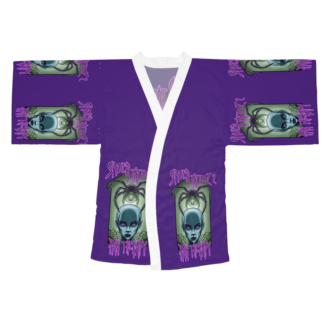 Spider Tattooz 2 Long Sleeve Kimono Robe (AOP) - Etsy