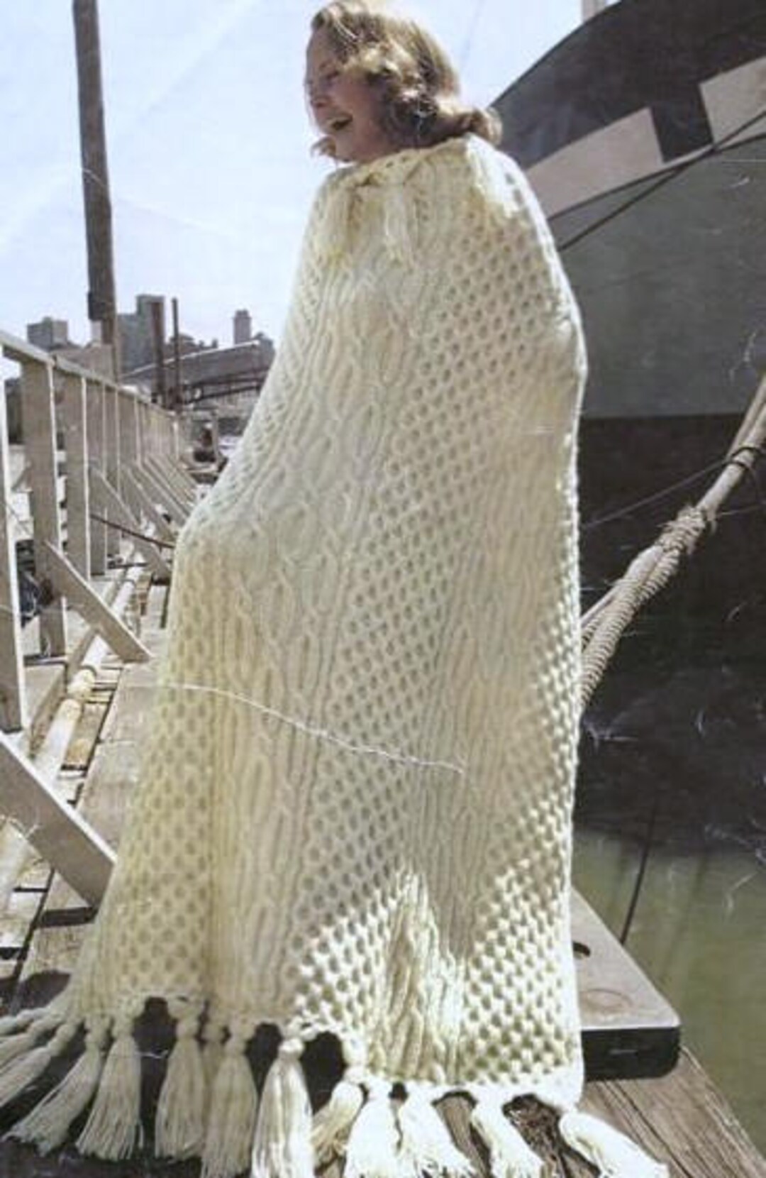 Killarney Irish Knit Afghan/blanket Celtic Cables Aran/beige - Etsy
