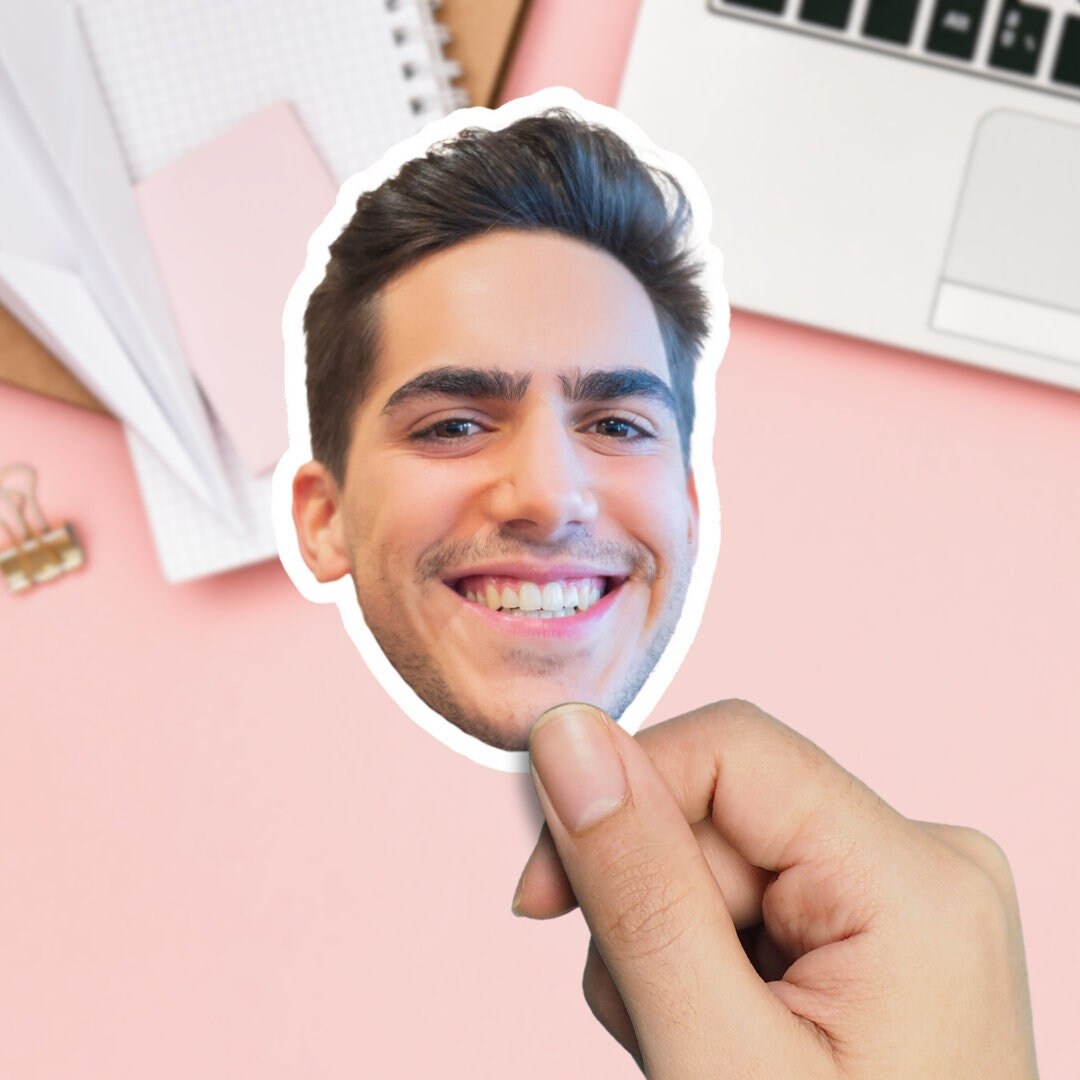 Personalized Big Head Sticker Funny Bride or Groom Face Sticker Custom ...