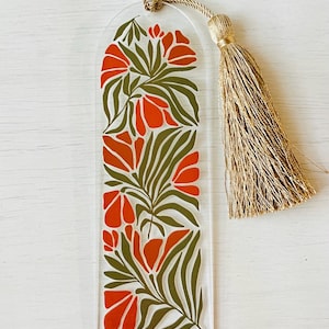 Boho Floral Bookmark | Acrylic Bookmarks | Gift for Book Lover | Cute ...