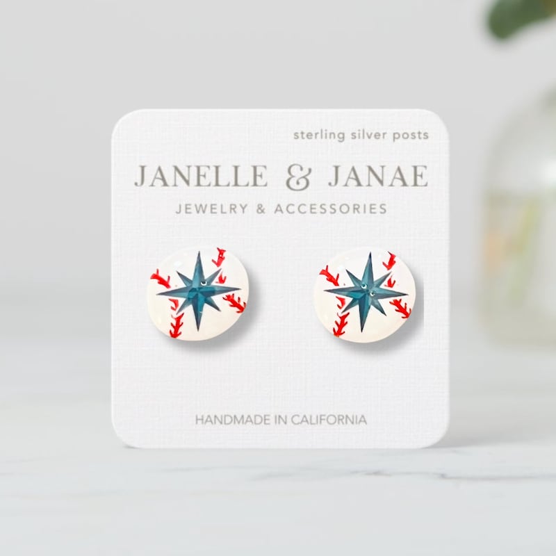 Mariners Stud Earrings - Etsy