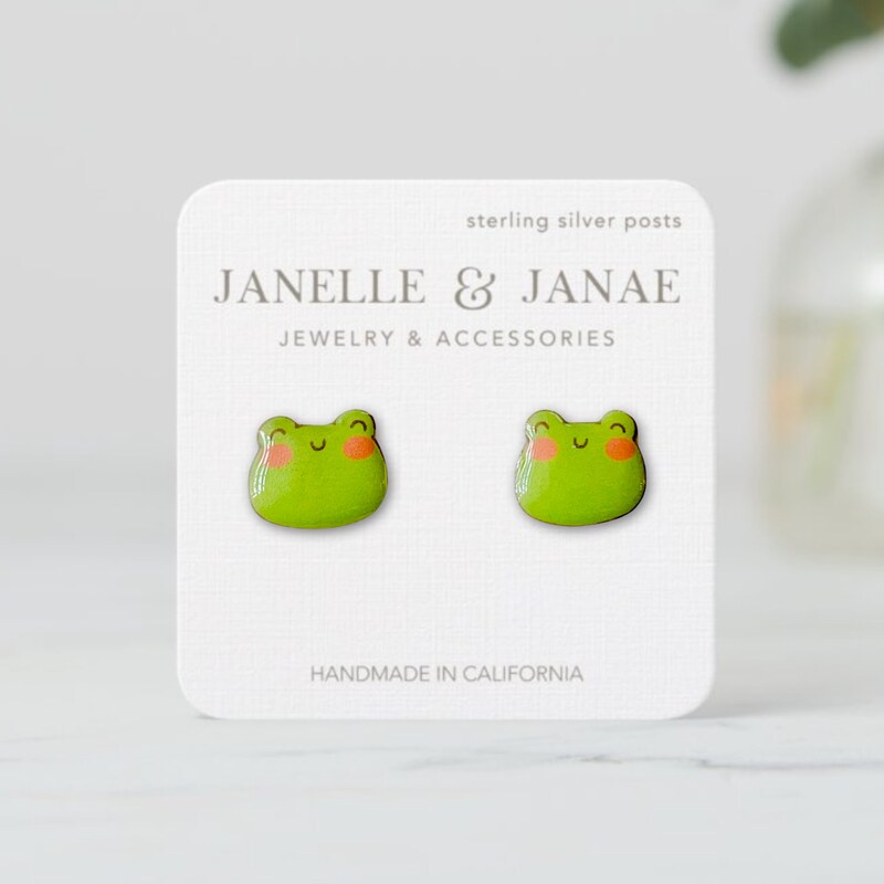 Frog Stud Earrings - Etsy