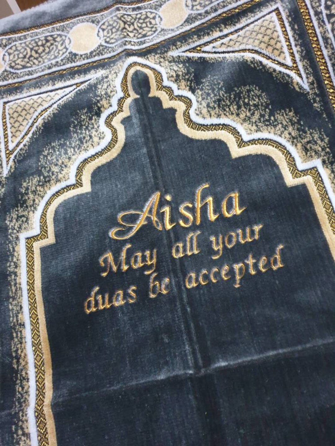 Personalised Mussallah Prayer Mat Embroidered With Any Name - Etsy UK