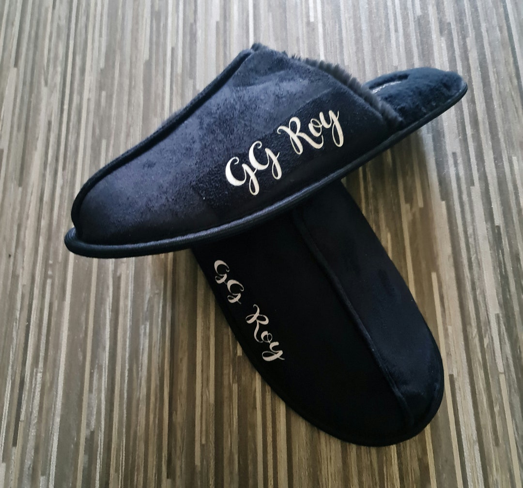 Personalised Mens Slippers With Any Name - Etsy UK