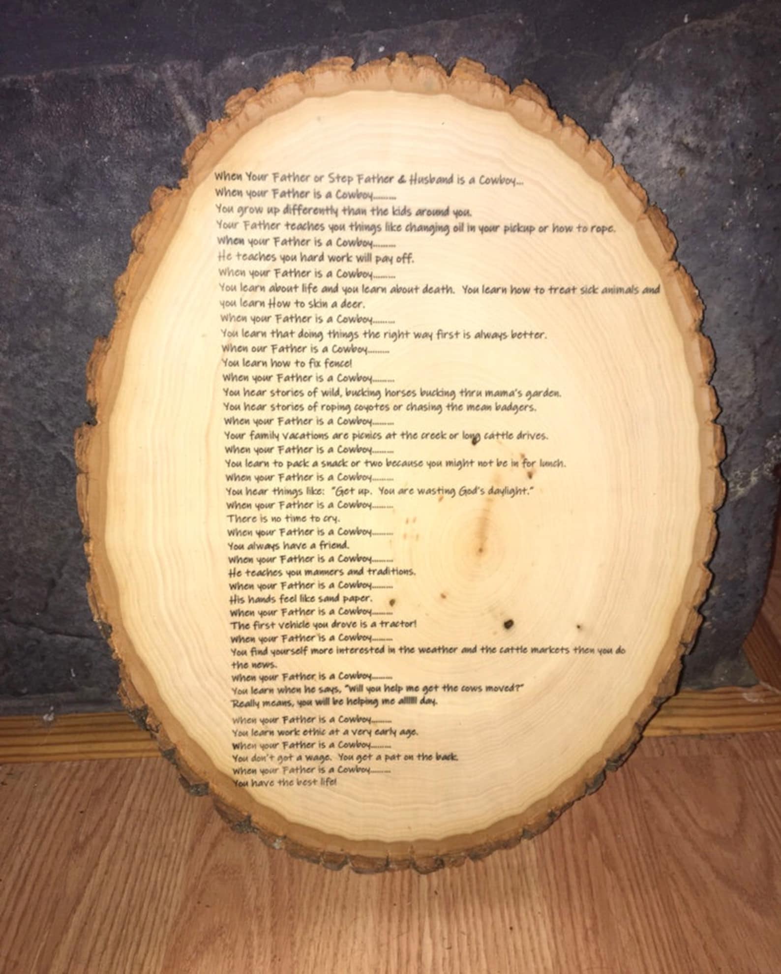 Engraved Handwritten Plaque Recipe Poem Custom Personalized Keepsake ...