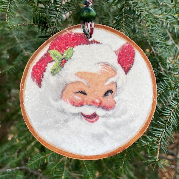Wood Slice Christmas Ornaments - Etsy