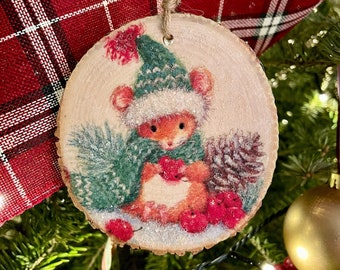 Tree Slice Ornament | Etsy