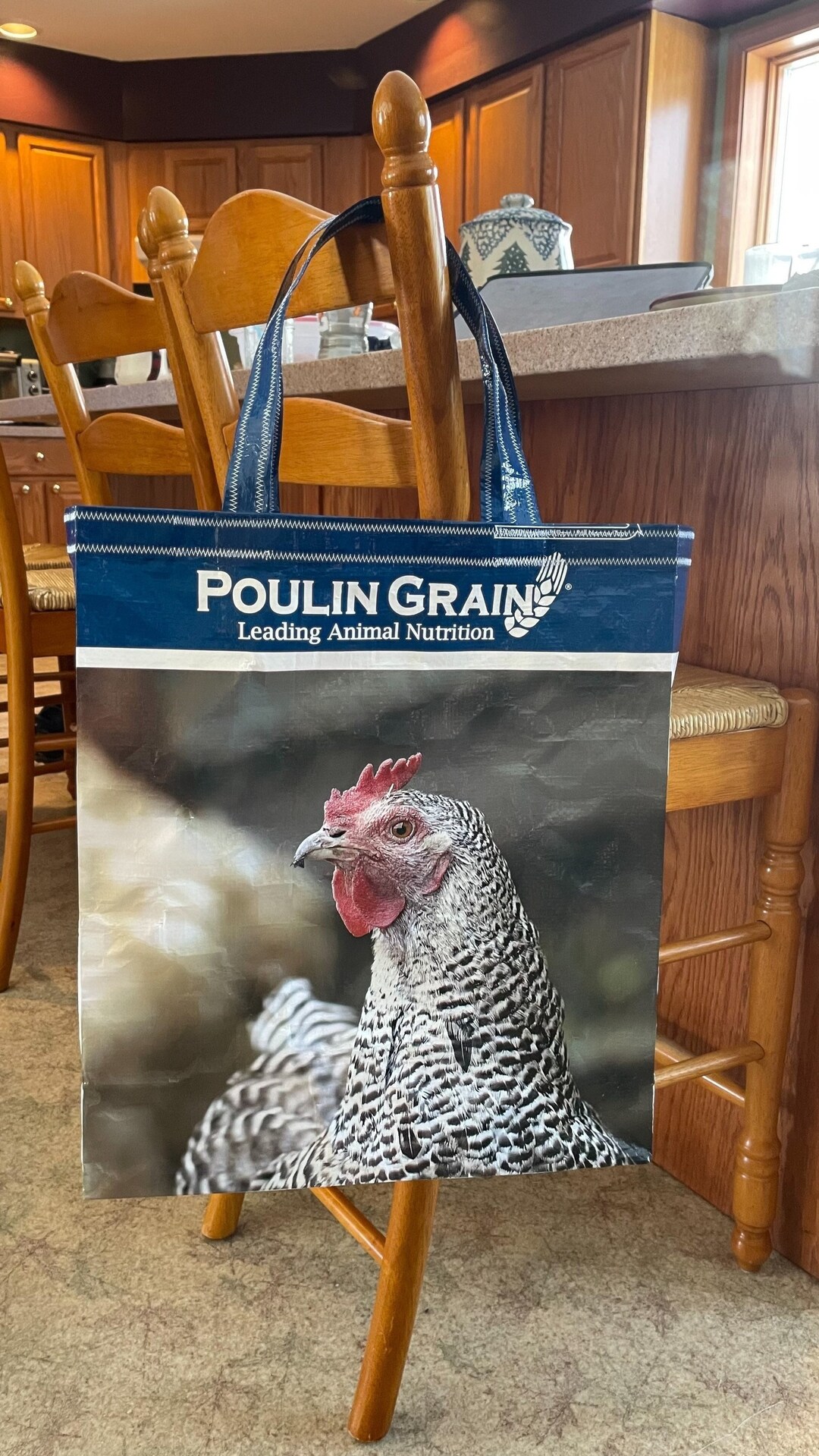 Upcycled Chicken Feed Sack Tote – Reusable Market Bag - Etsy