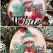 Christmas Mouse Decoupaged Natural Wood Slice Ornament - Etsy