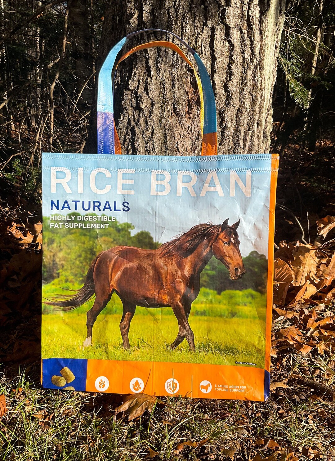 Horse Feed Sack Tote - Upcycled Grain Bag - Triple Crown Naturals ...