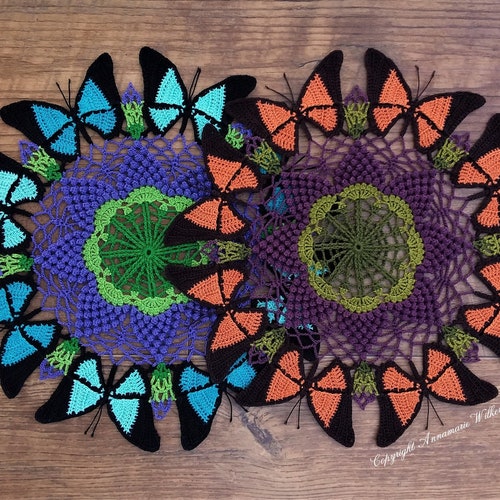 Butterfly Doily Crochet Pattern PDF INSTANT DOWNLOAD. - Etsy