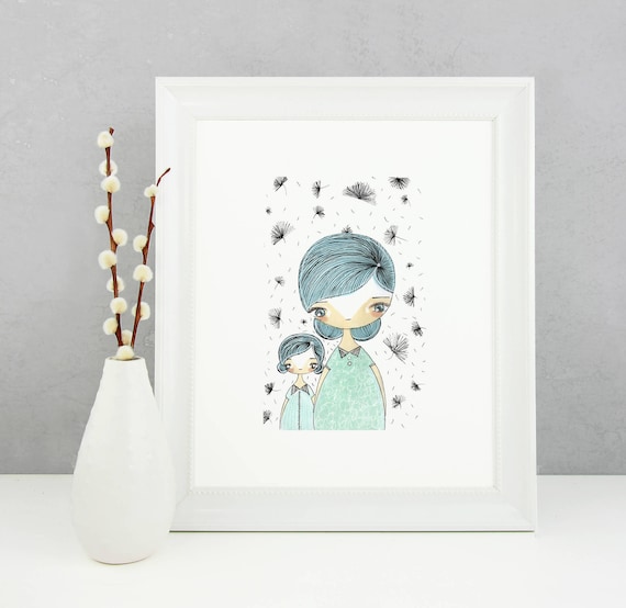 Celebrating Motherhood Mother Daughter Mother Child Print | Etsy