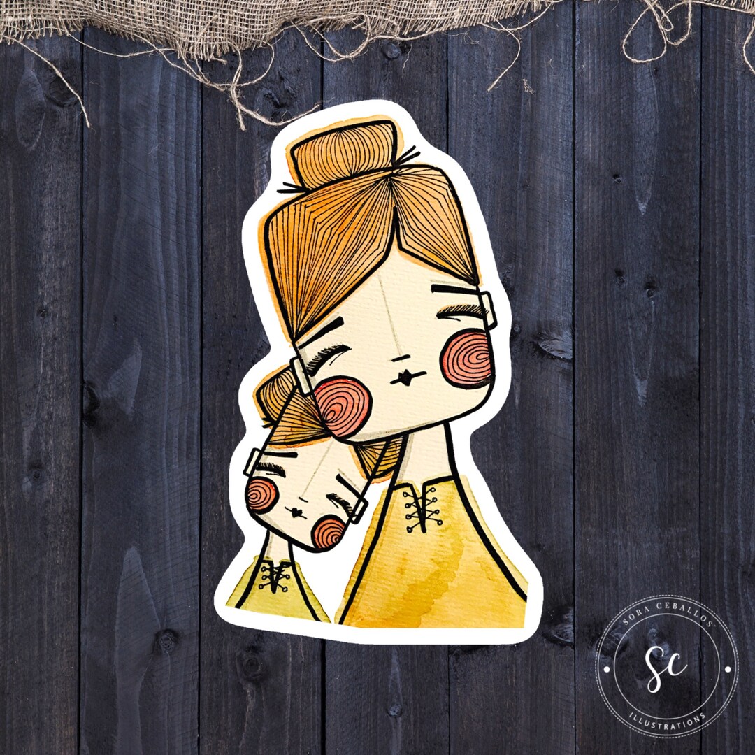 Mother Daughter, A Simple Touch Sticker 3in, Weatherproof Sticker for ...