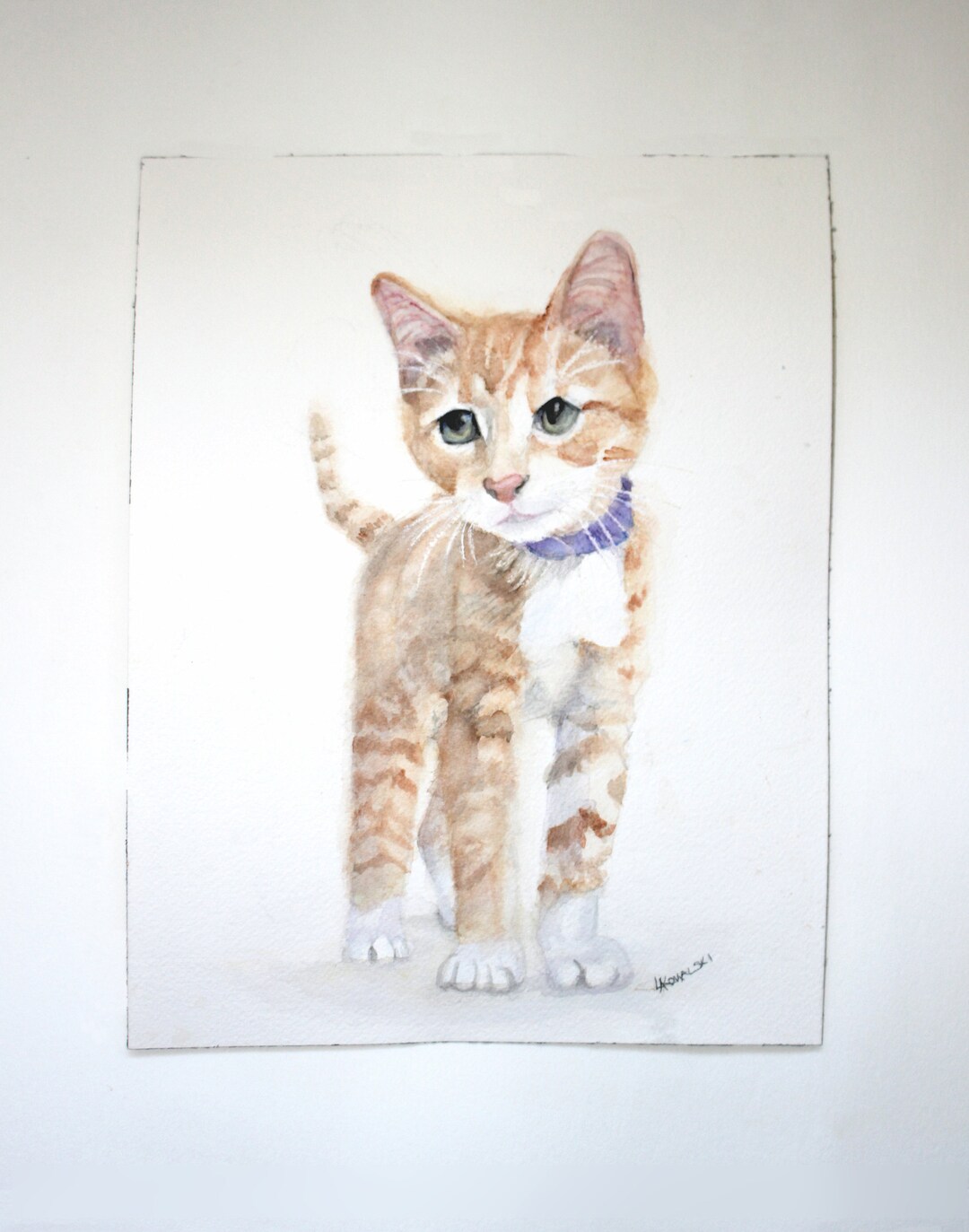 Marmalade Kitten Watercolor Painting Playroom Animal Art - Etsy