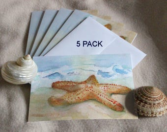 Starfish Thank You Notes - Etsy