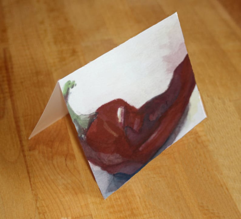 Red Chili Pepper Note Card Kitchen Recipe Swap Food Vegetable - Etsy