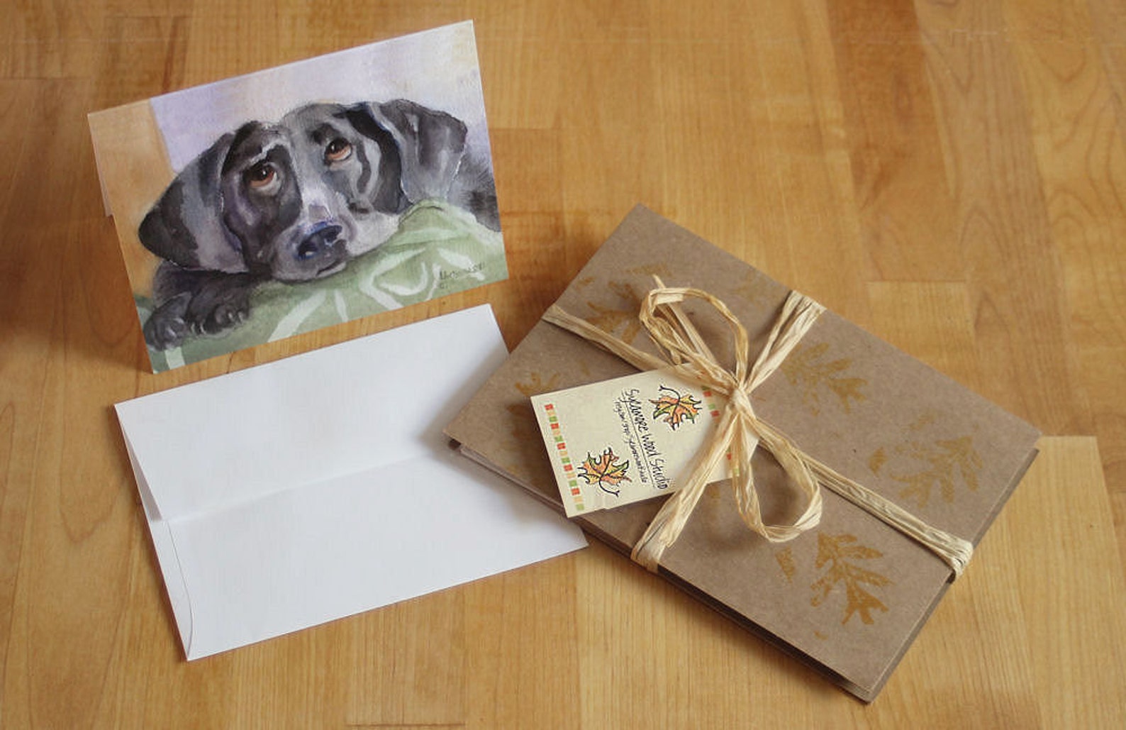 Labrador Retriever Cards Black Lab Watercolor Stationery Dog Walker ...