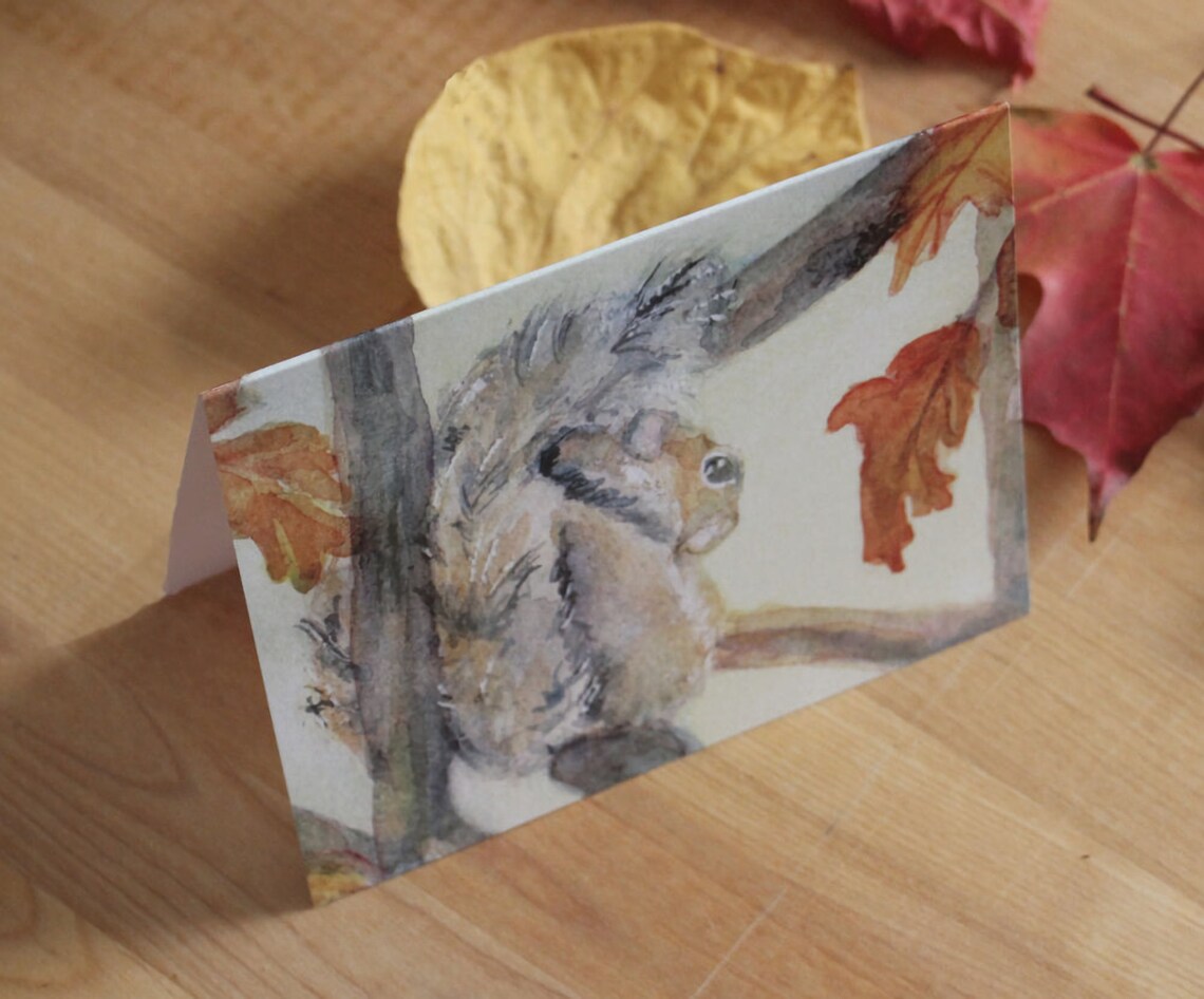 Woodland Animals Card Assortment Artistic Watercolor Cards - Etsy