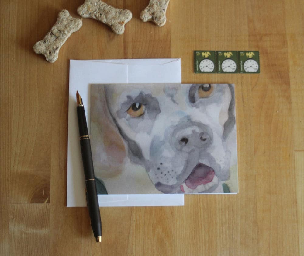 Puggle Watercolor Art Dog Note Card, Set of 5 Blank Greeting Cards - Etsy