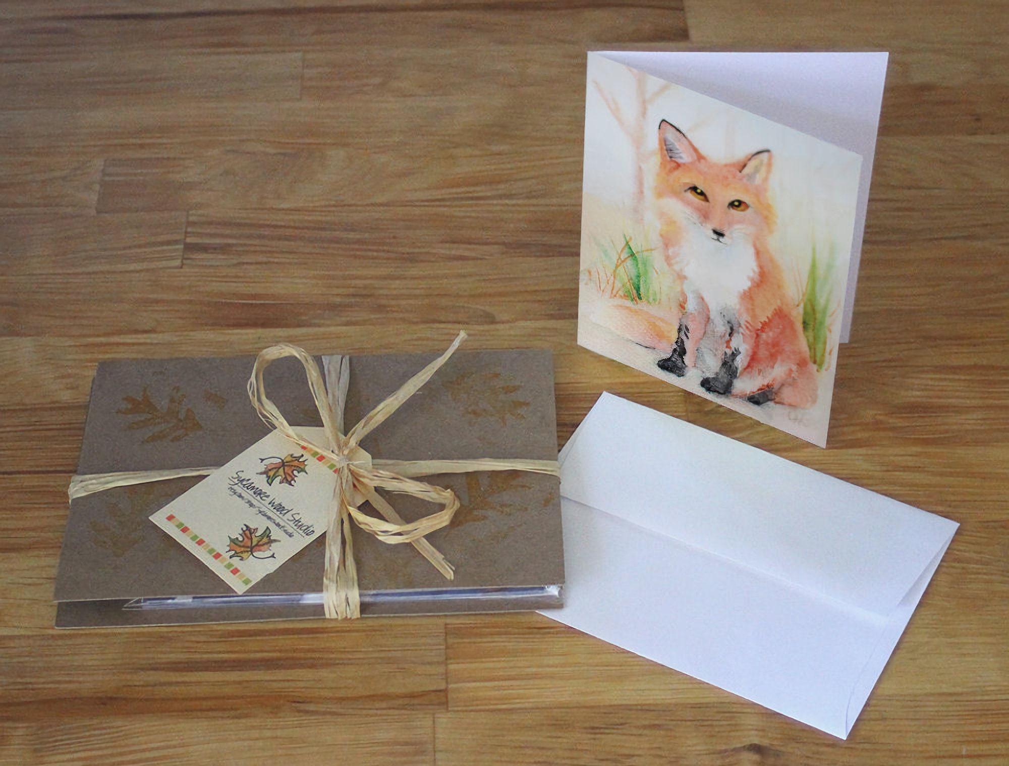 Red Fox Note Cards Woodland Animal Watercolor Card Set - Etsy