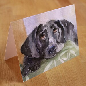 Labrador Retriever Cards Black Lab Watercolor Stationery Dog Walker ...