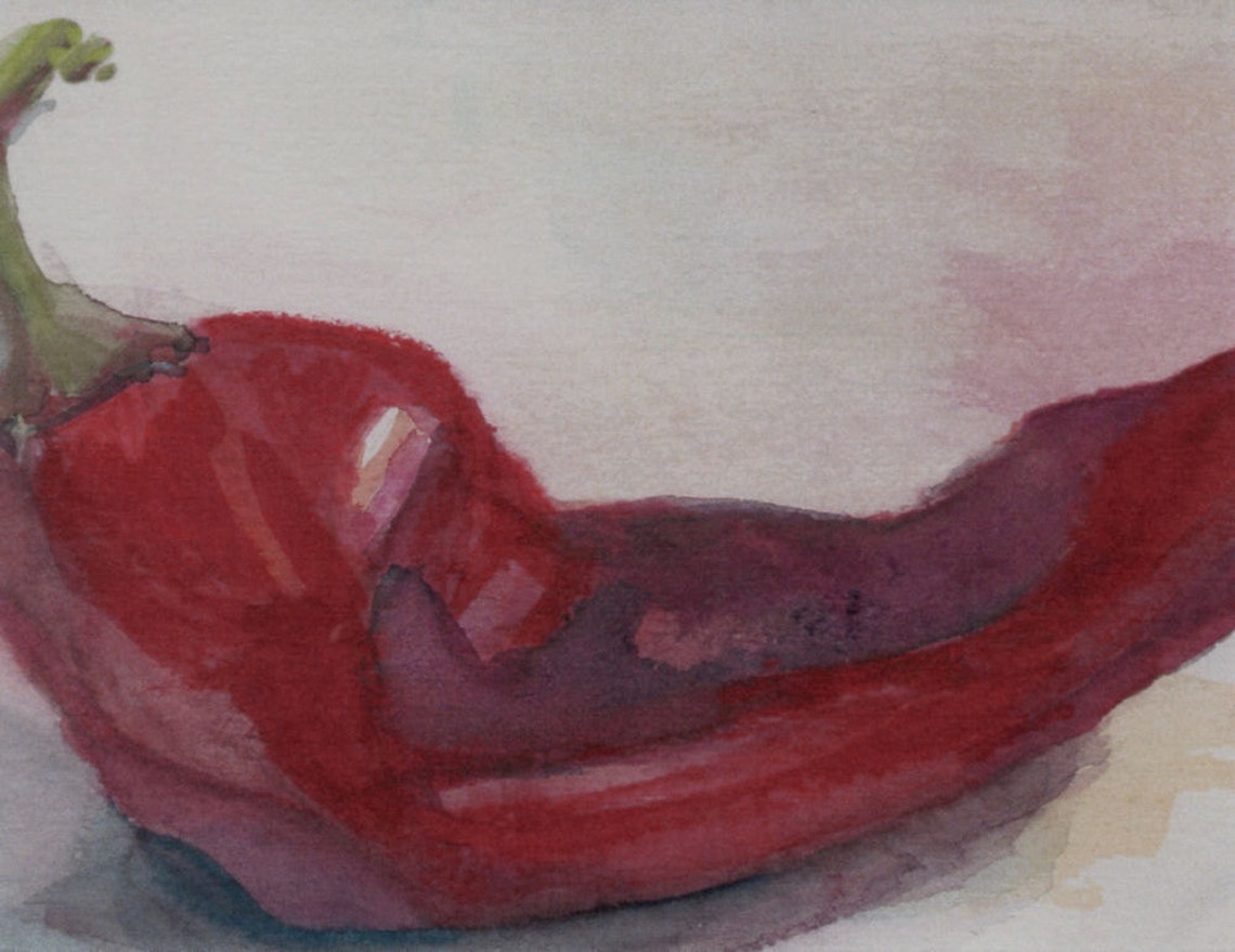 Red Chili Pepper Note Card Kitchen Recipe Swap Food Vegetable - Etsy