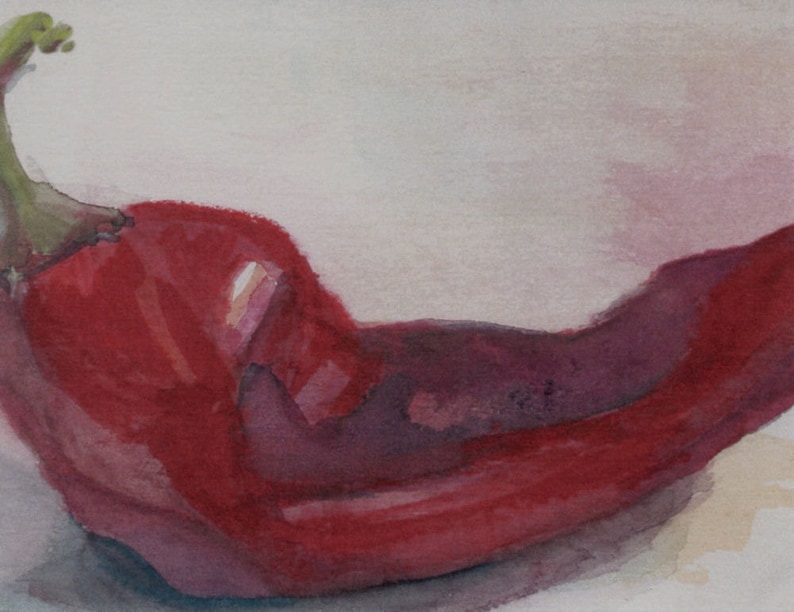 Red Chili Pepper Note Card Kitchen Recipe Swap Food Vegetable - Etsy