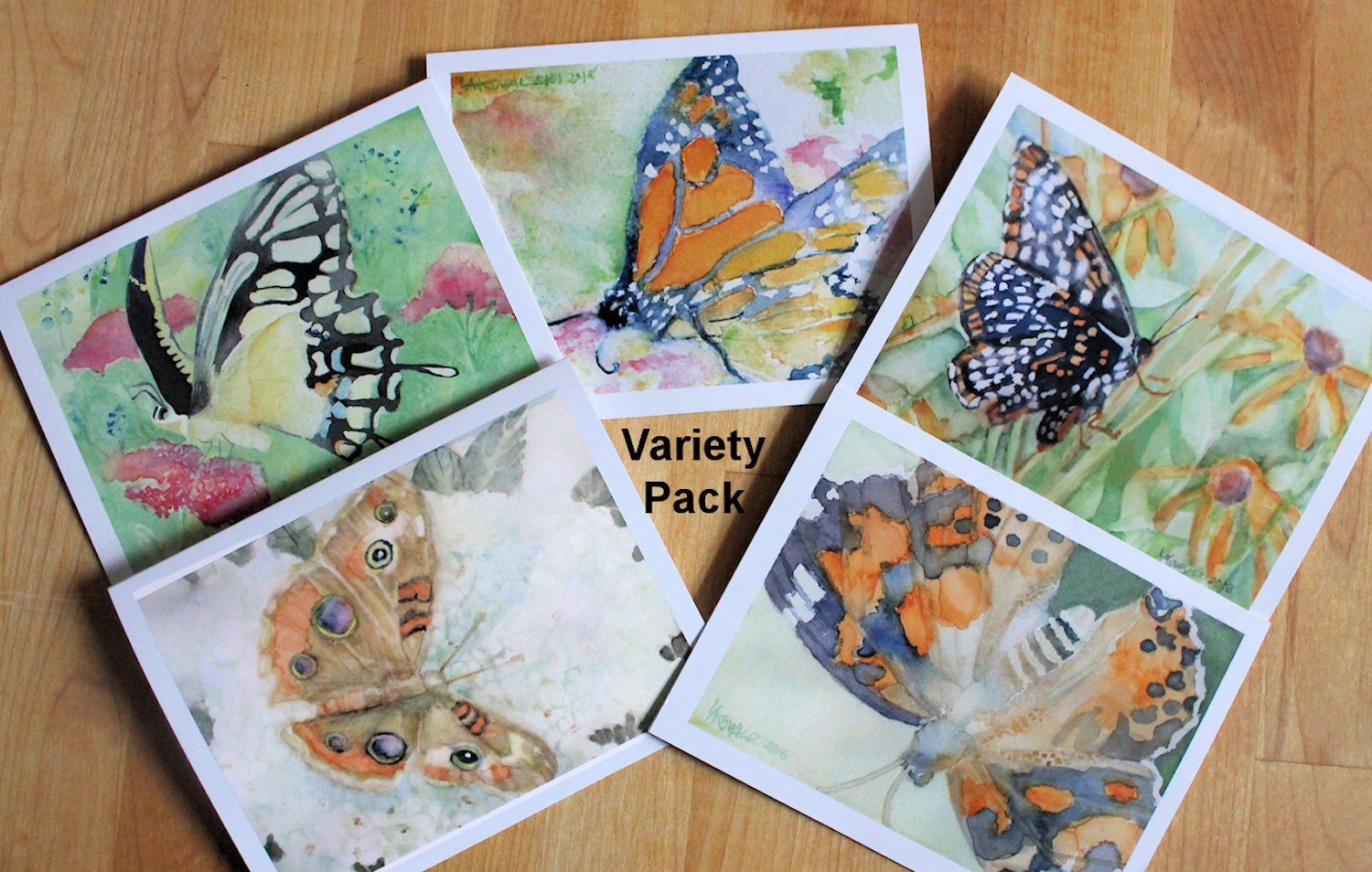 Watercolor Butterfly Note Cards Variety Pack All Occasion Card | Etsy