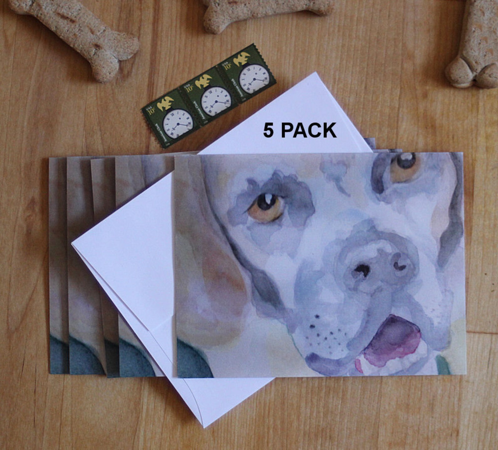 Puggle Watercolor Art Dog Note Card, Set of 5 Blank Greeting Cards - Etsy