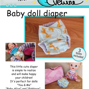 Baby Doll Diaper PDF/ English Pattern / Doll Diaper / Doll Diaper ...