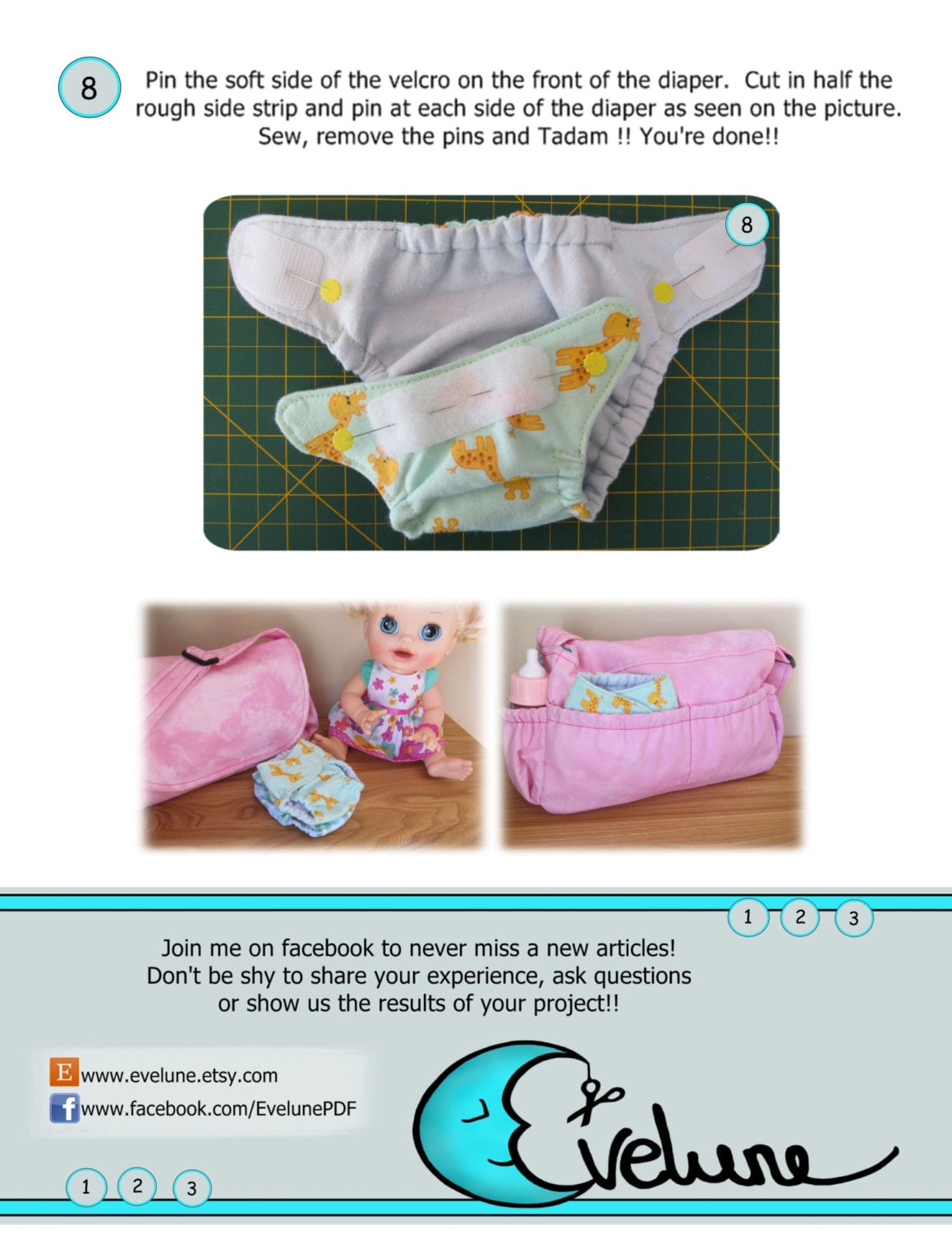 Baby Doll Diaper PDF/ English Pattern / Doll Diaper / Doll - Etsy