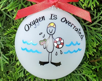 Swimmer Personalized Christmas Ornament Swim Holiday Present - Etsy