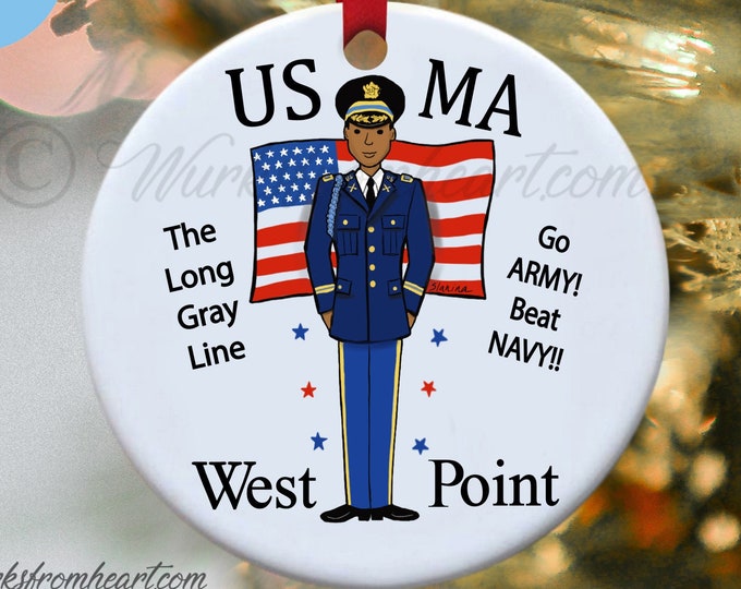 Personalized Afro American West Point Male Cadet 2LT / Gift for USMA ...