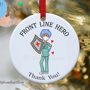 Afro American Nurse Gift, Front Line Hero, Nurse Appreciation Gift for ...