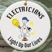 Personalized Christmas Ornament for Electrician - Gift for Electrical ...