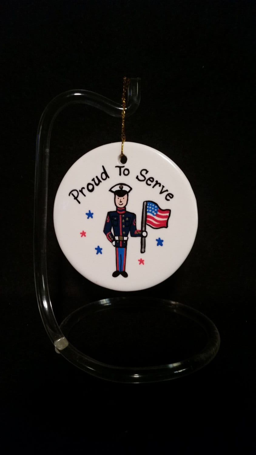 Personalized Christmas Ornament for Marine- Military Veteran Gift ...