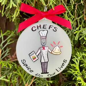 Restaurant Chef Personalized Christmas Ornament - Gift for Female Chef ...