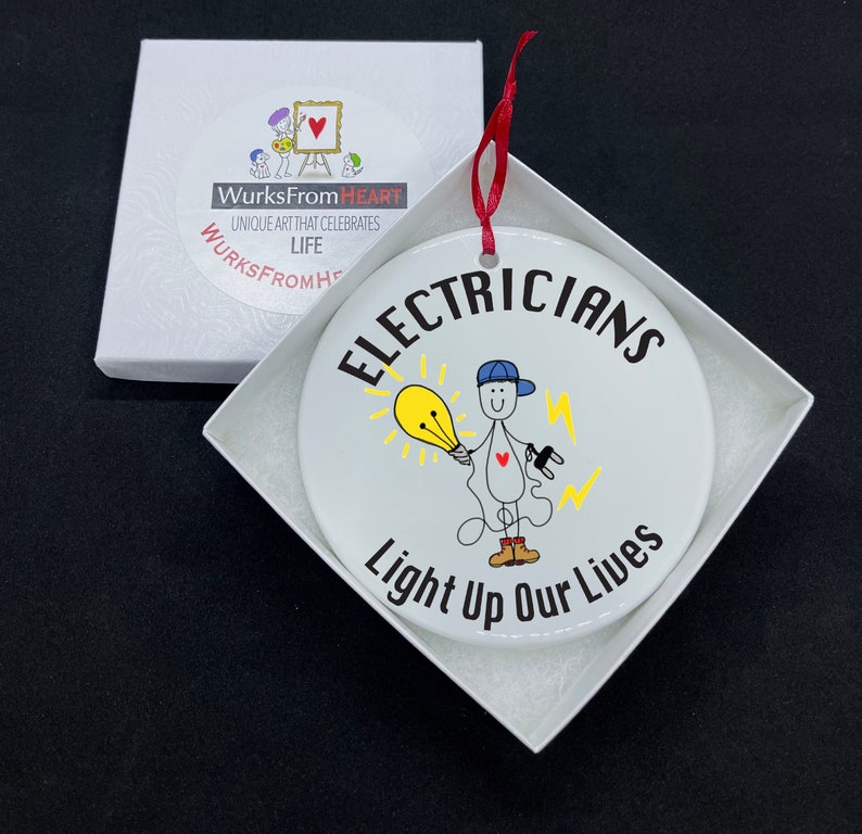 Personalized Christmas Ornament for Electrician Gift for - Etsy