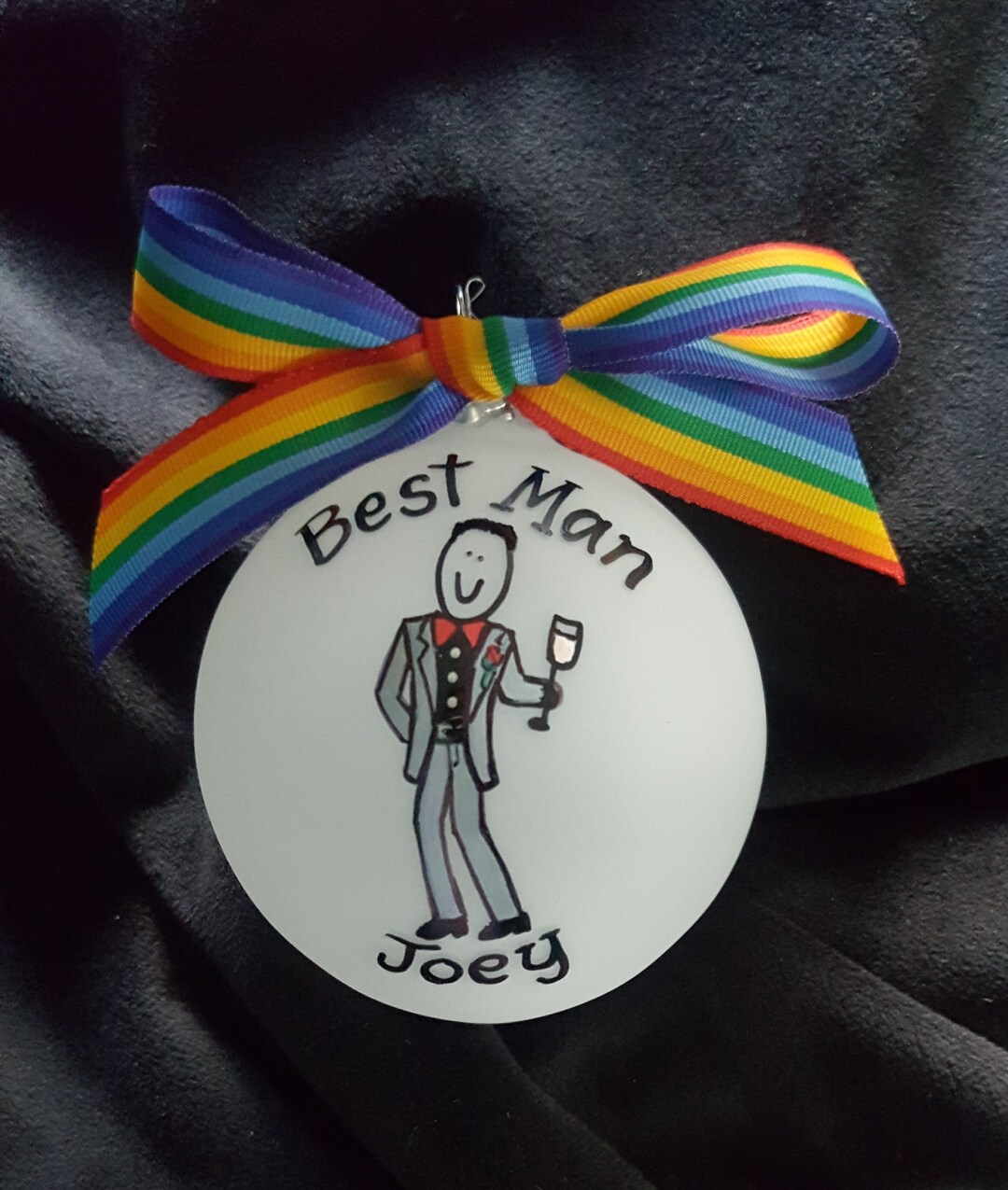 Best Man Custom Gift - Personalized Christmas Ornament for Gay Wedding ...