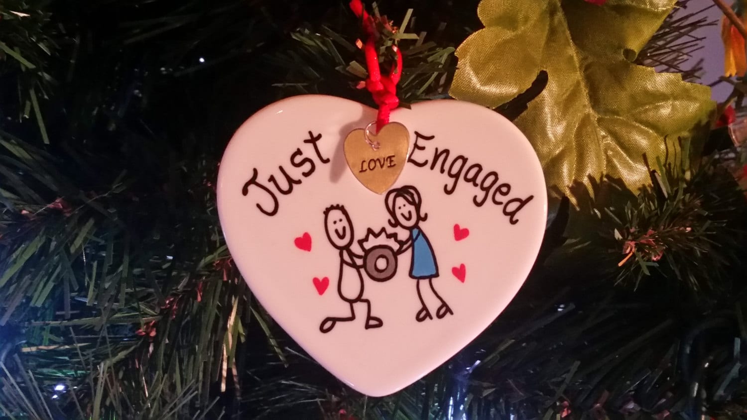 Custom personalized engagement gift Just engaged gift | Etsy