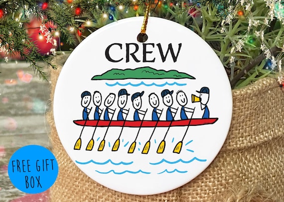 Crew Boat Personalized Christmas Ornament for Rowing Team - Etsy